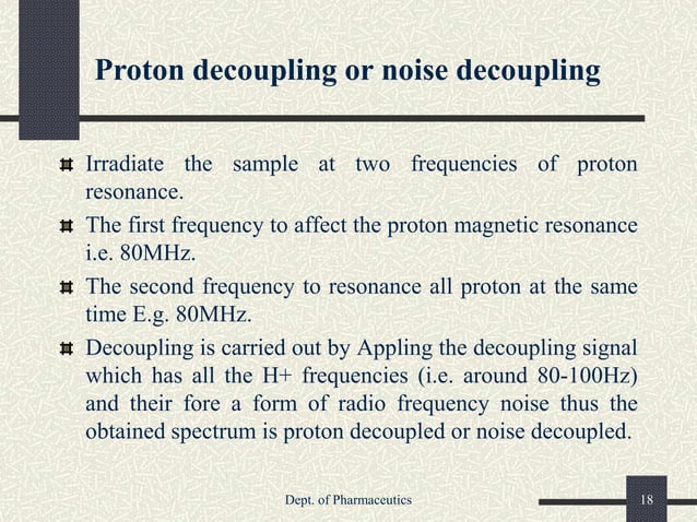 SPIN SPIN coupling, decoupling and shift reagents | PPT