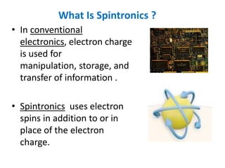 Spintronics | PPTX