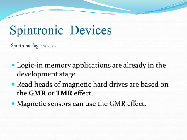 Spintronics | PPTX