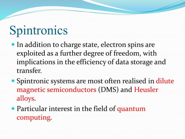 Spintronics | PPTX