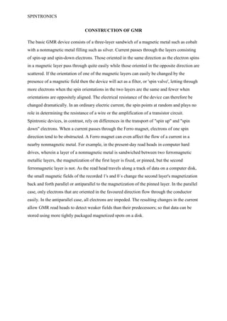 Spintronics technical paper | PDF