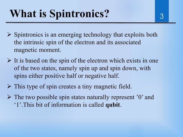Introduction to Spintronics by Ch.Ravikumar | PPTX
