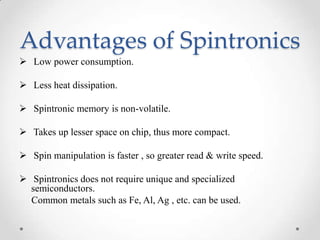 Spintronics ppt | PPTX