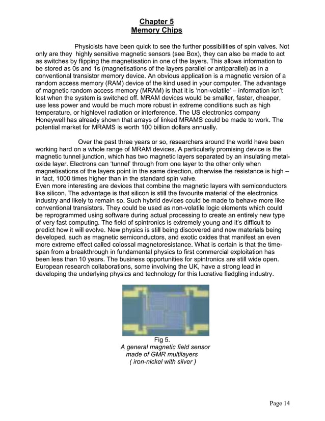Spintronics report | PDF | Physics | Science
