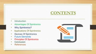 Spintronics Technology | PPTX