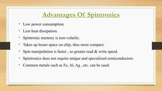 Spintronics Technology | PPTX