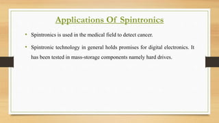 Spintronics Technology | PPTX