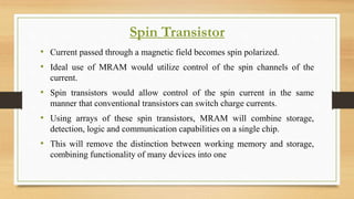 Spintronics Technology | PPTX
