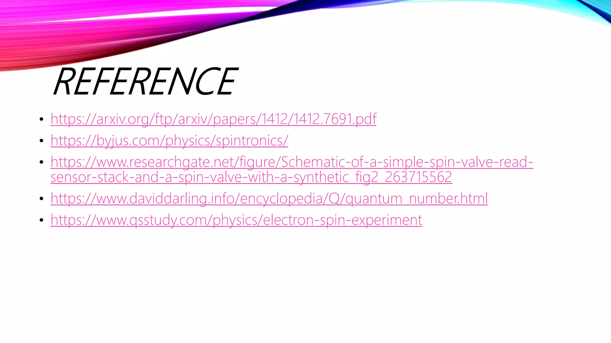 Spin valve sensor - spintronics | PPT