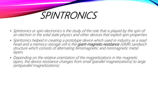 Spin valve sensor - spintronics | PPT