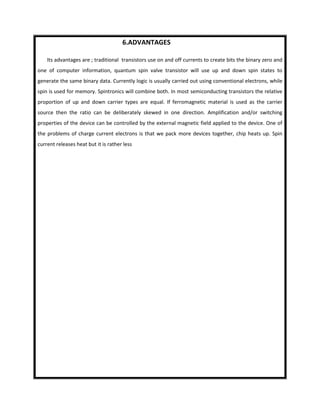 Spin valve sransistor | DOCX