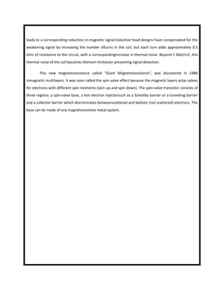 Spin valve sransistor | DOCX