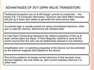 Spin valve transistor | PPTX