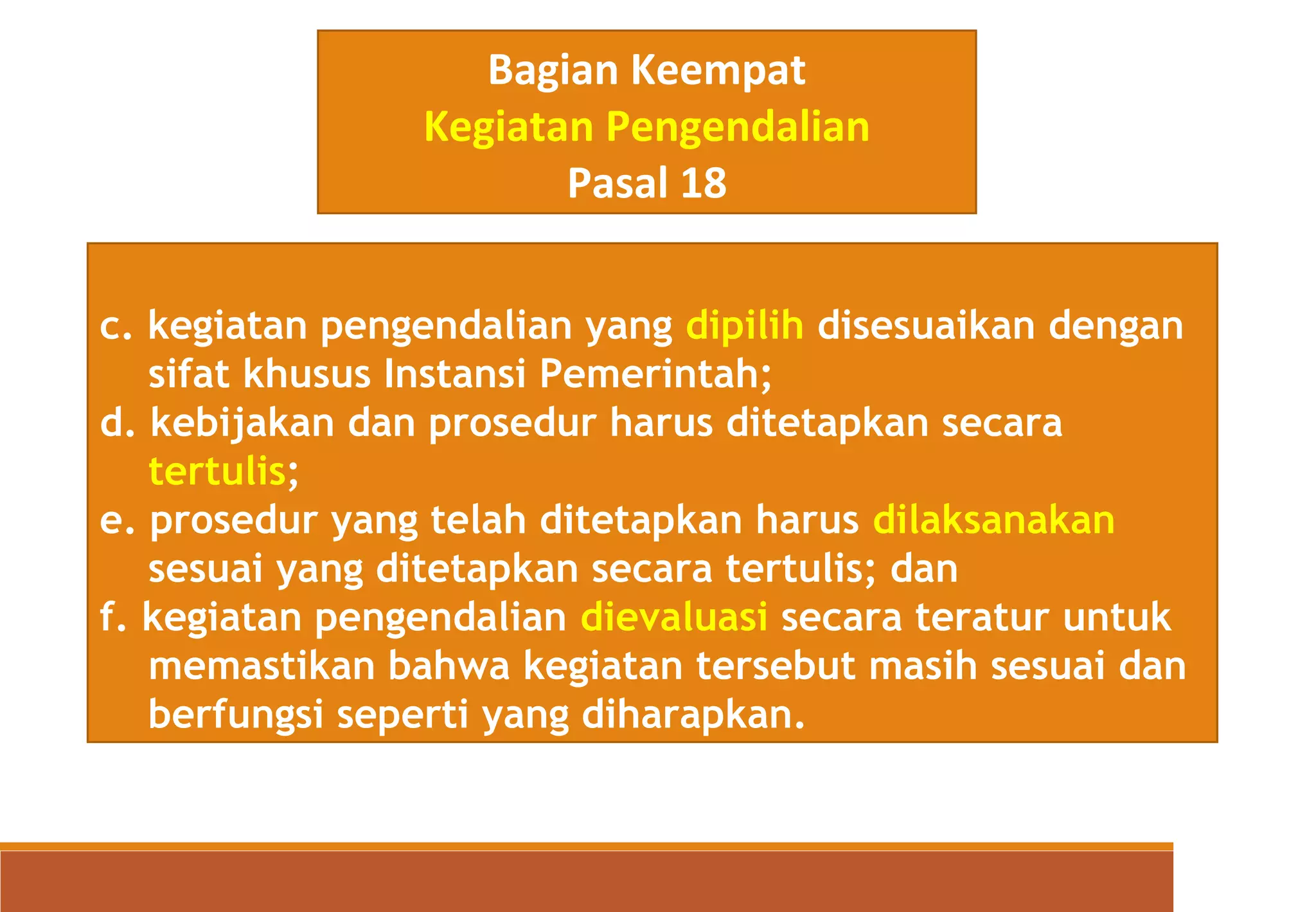Sistem Pengendalian Intern Pemerintah | PPT