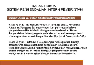 Sistem Pengendalian Intern Pemerintah | PPT