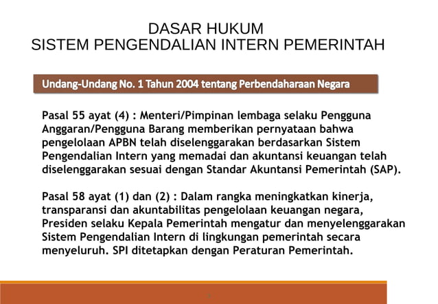 Sistem Pengendalian Intern Pemerintah | PPT