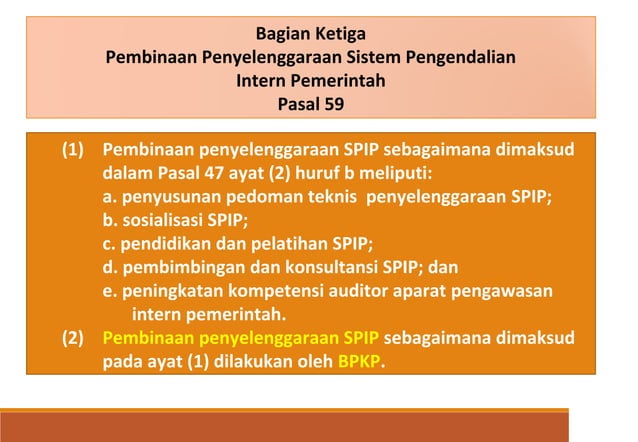Sistem Pengendalian Intern Pemerintah | PPT