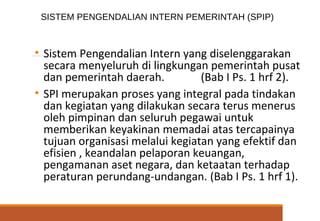 Sistem Pengendalian Intern Pemerintah | PPT