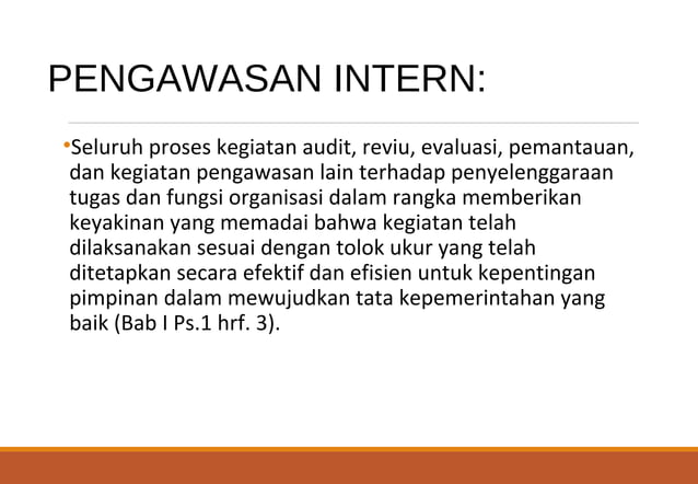 Sistem Pengendalian Intern Pemerintah | PPT