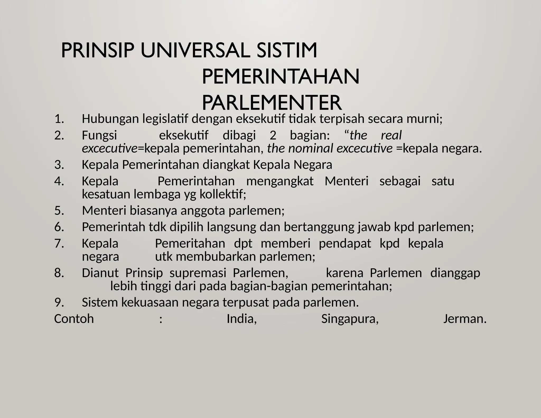 SPI_Part 9_SISTEM PEMERINTAHAN NEGARA DUNIA | PPTX