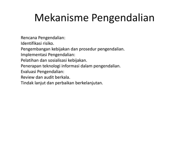 MEKANISME PELAPORAN, PENGAWASAN DAN PENGENDALIAN | PPT