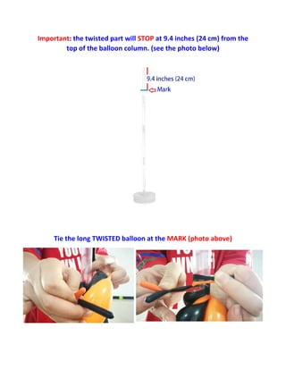 Spiral Balloon Column Stand Instruction - Party Zealot | PDF