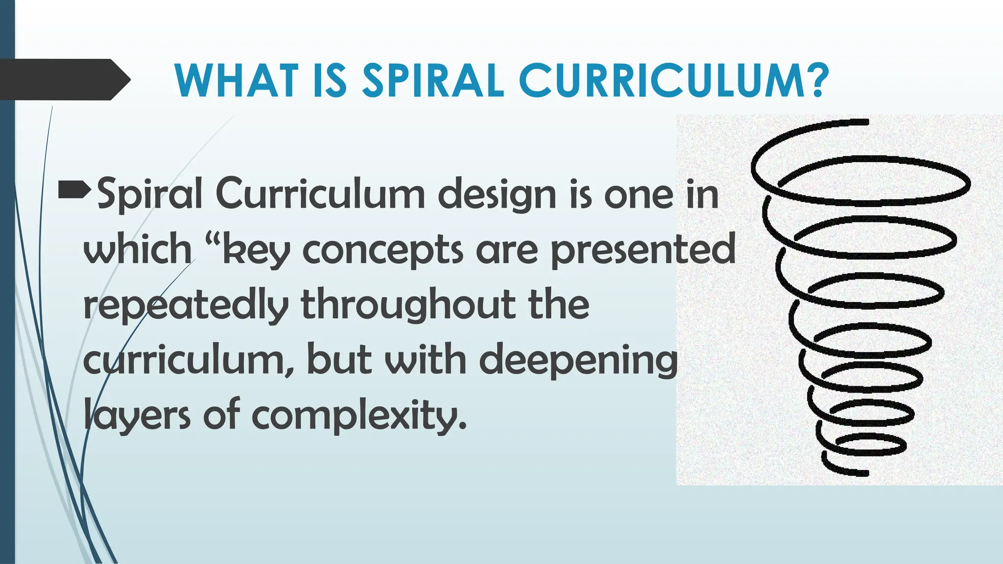 SPIRAL-CURRICULUM BY JEROME BRUNER An American psychologist who is best ...