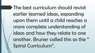 SPIRAL-CURRICULUM BY JEROME BRUNER An American psychologist who is best ...