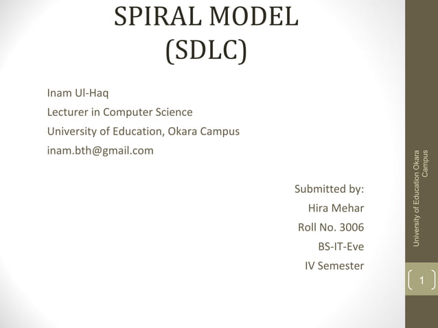 Spiral Model | PPT | Technology & Computing