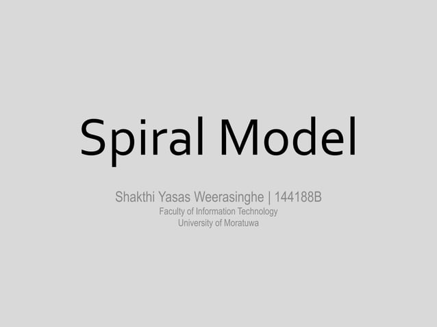 Spiral model ppt | PPTX | Computing | Technology & Computing