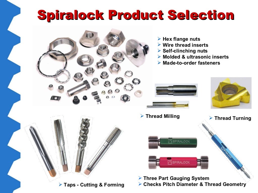 Spiralock Self Locking Threaded Fastening Solution