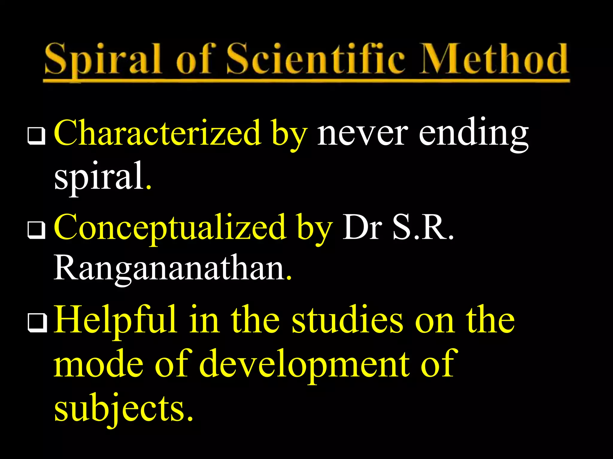 Spiral of Scientific Method Arun Joseph MPhil | PPTX | Science