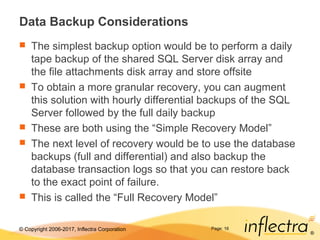 SpiraTeam High Availability and Backup & Recovery Information | PPT