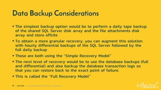 Spira High Availability & Backup & Recovery Information | PPTX