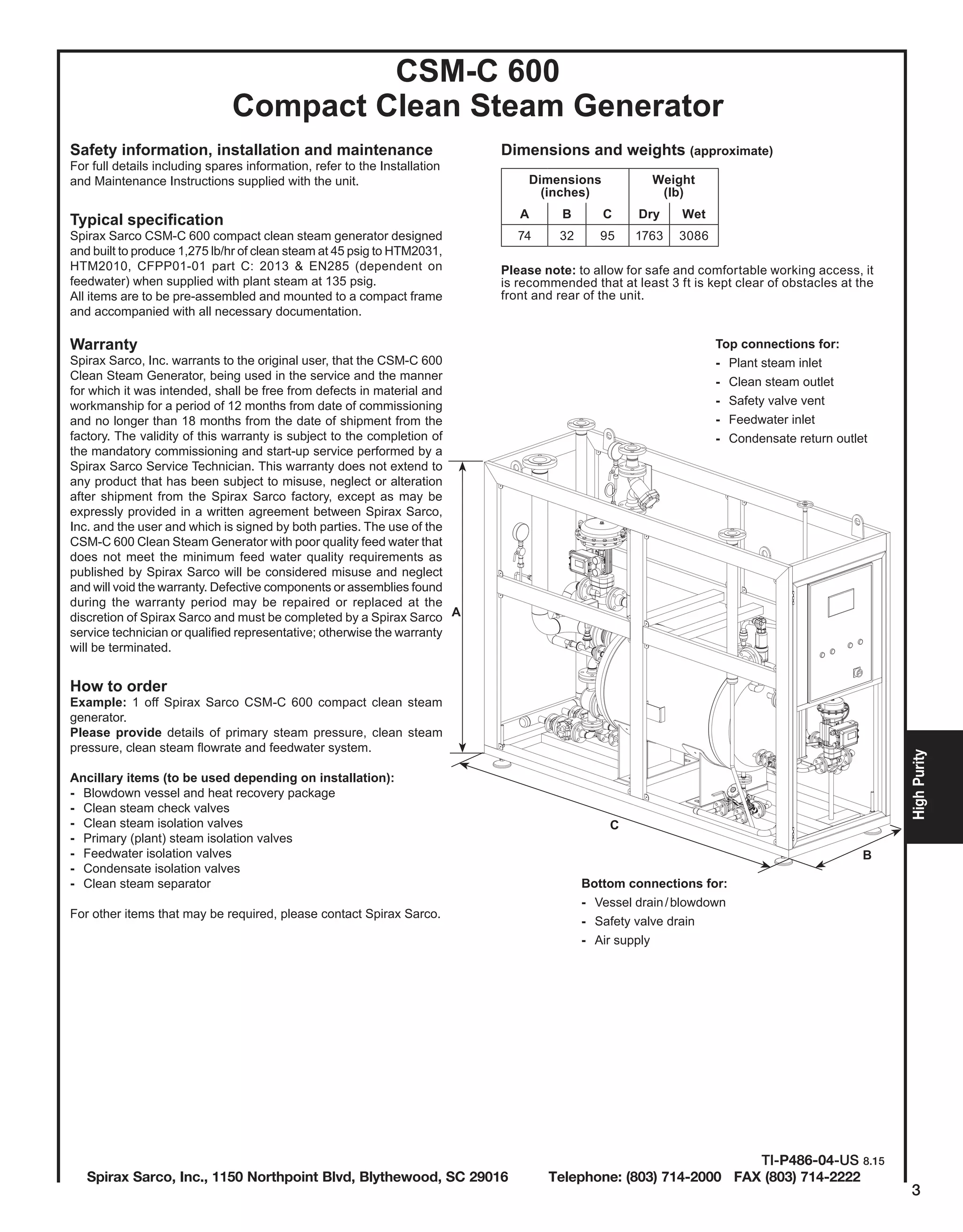 Compact Clean Steam Generator | PDF