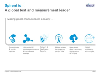 Spirent Corporate Presentation_2014 | PPTX | Computer Networking ...