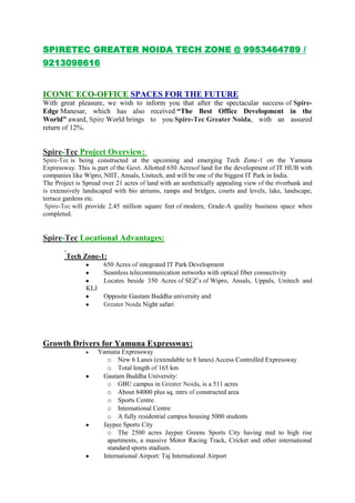 Spiretec greater noida tech zone | DOCX