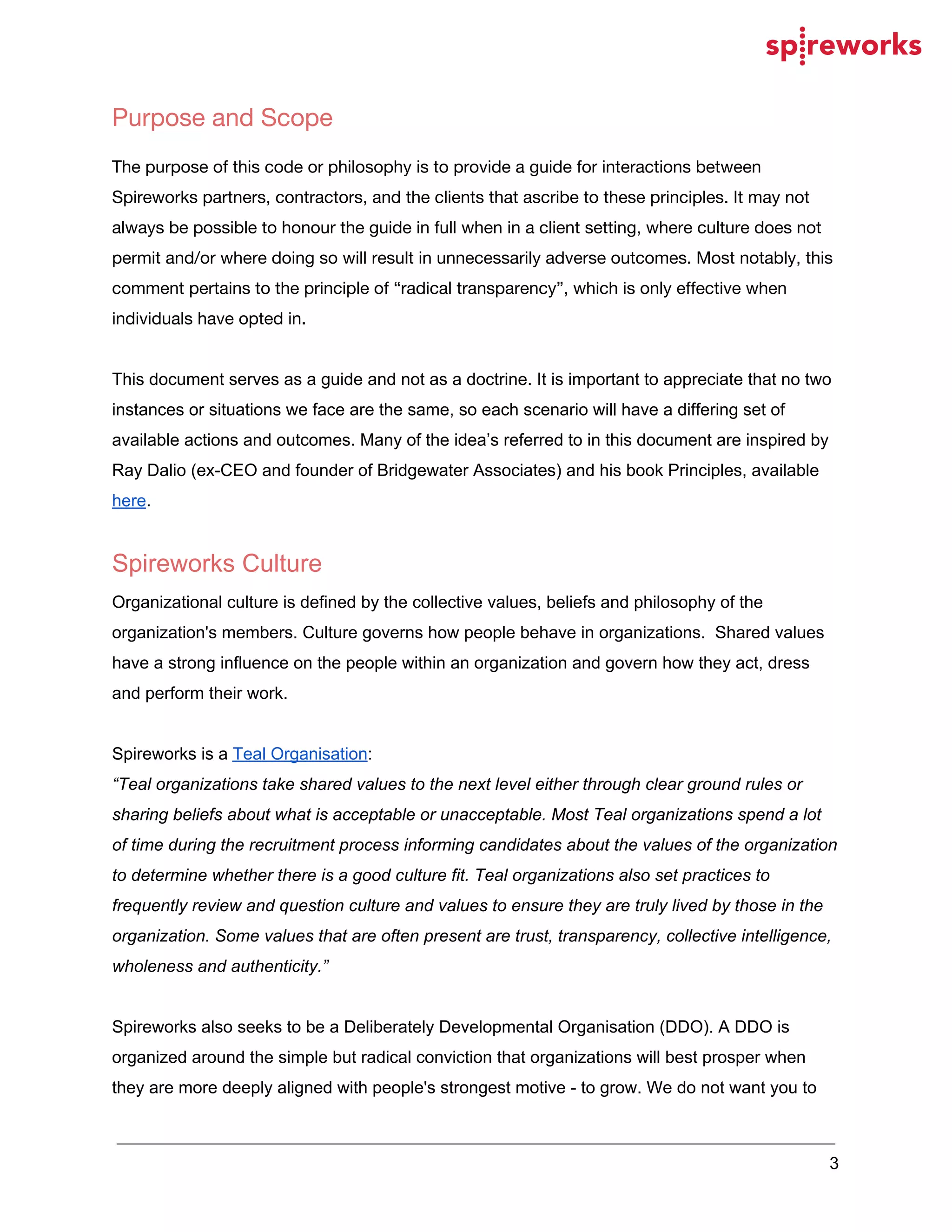 Spireworks guiding principles | PDF