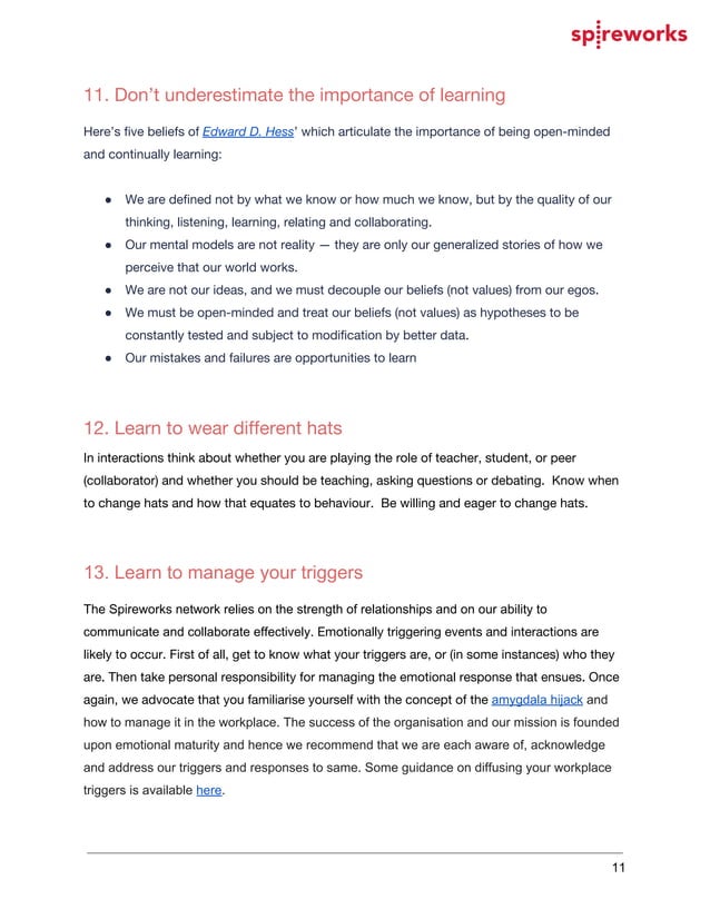 Spireworks guiding principles | PDF