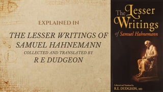 Spirit of homoeopathic doctrine of medicine | PPT