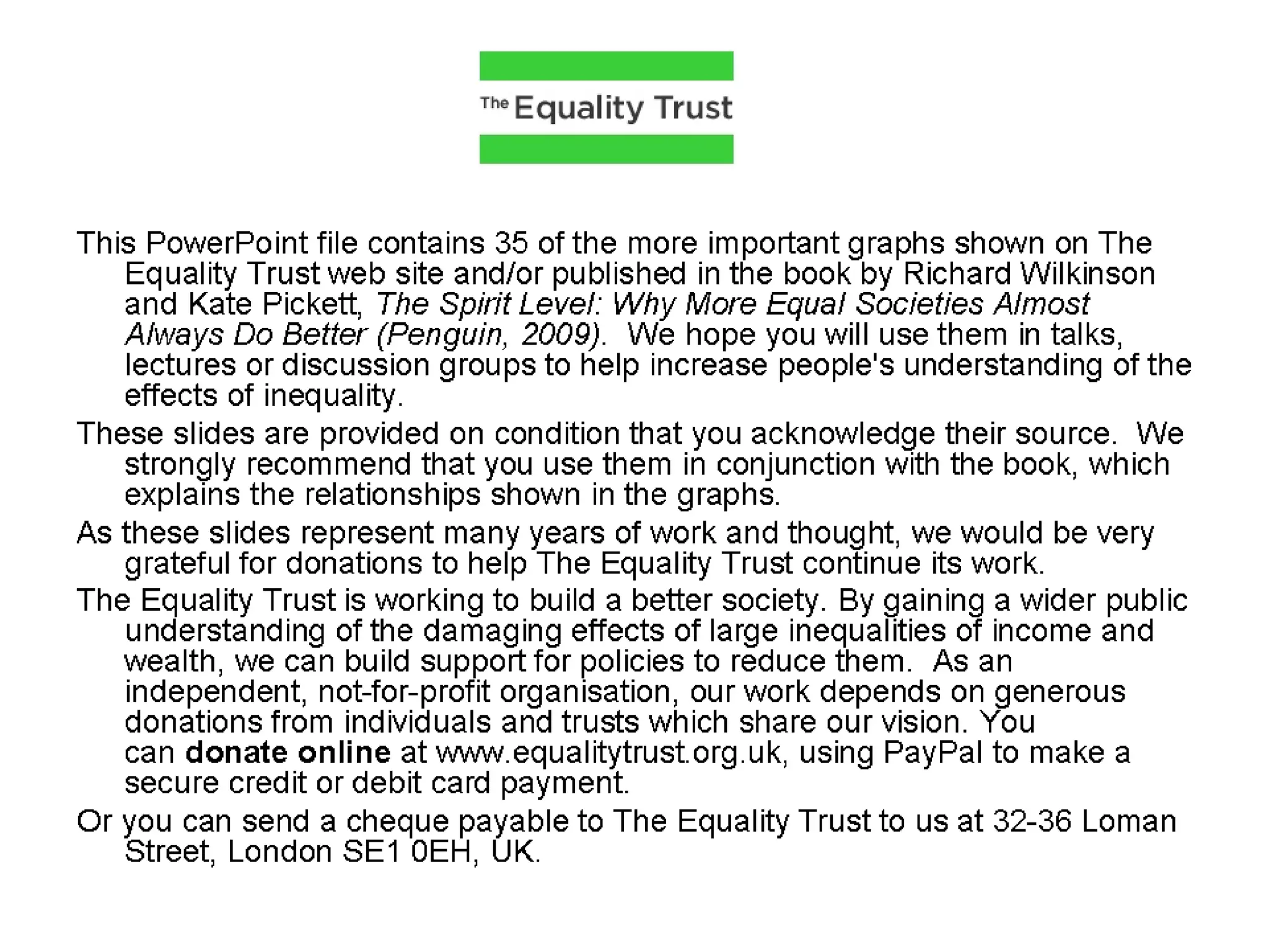 Spirit level-slides-from-the-equality-trust | PPT | Debated Sensitive ...