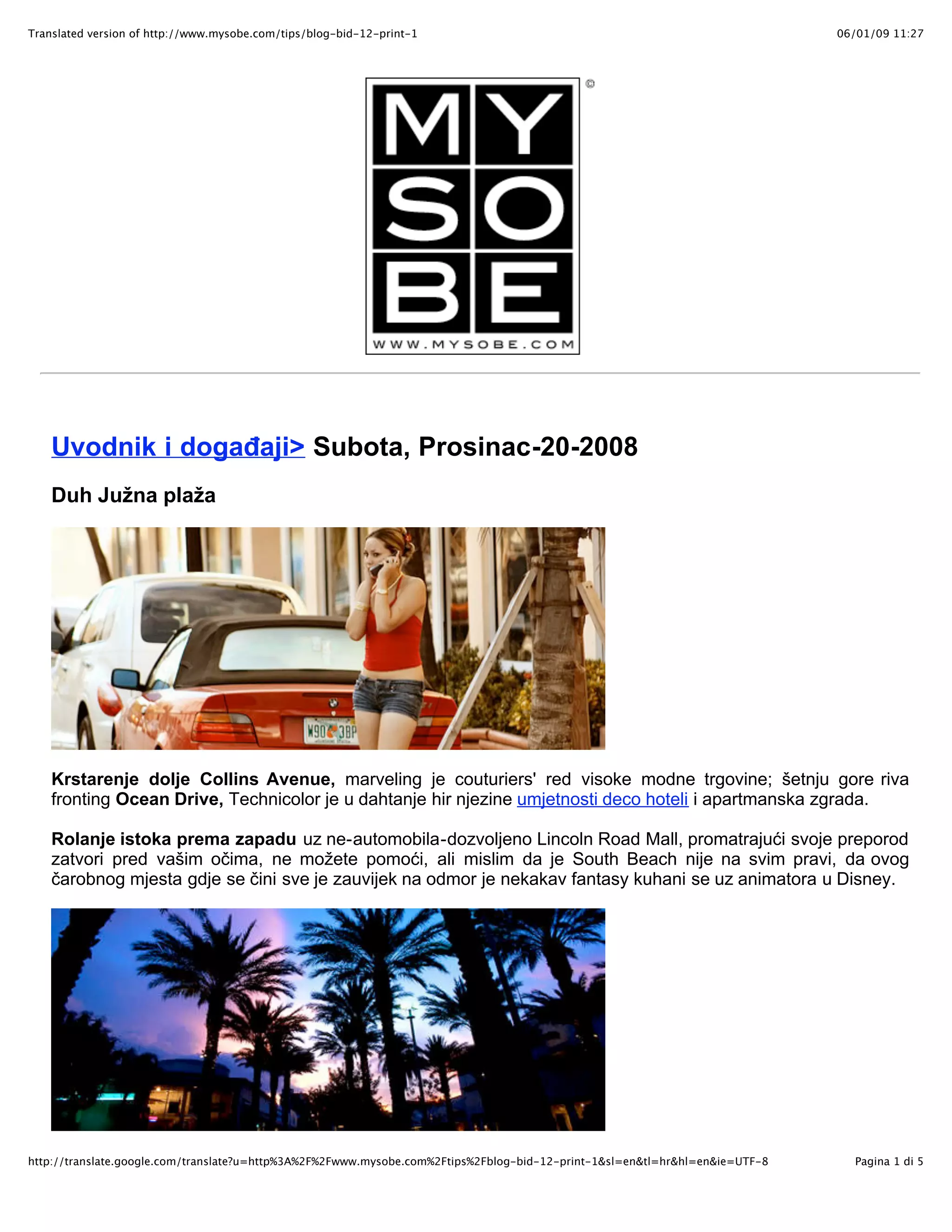 Spirit Miami Beach Croatian | PDF