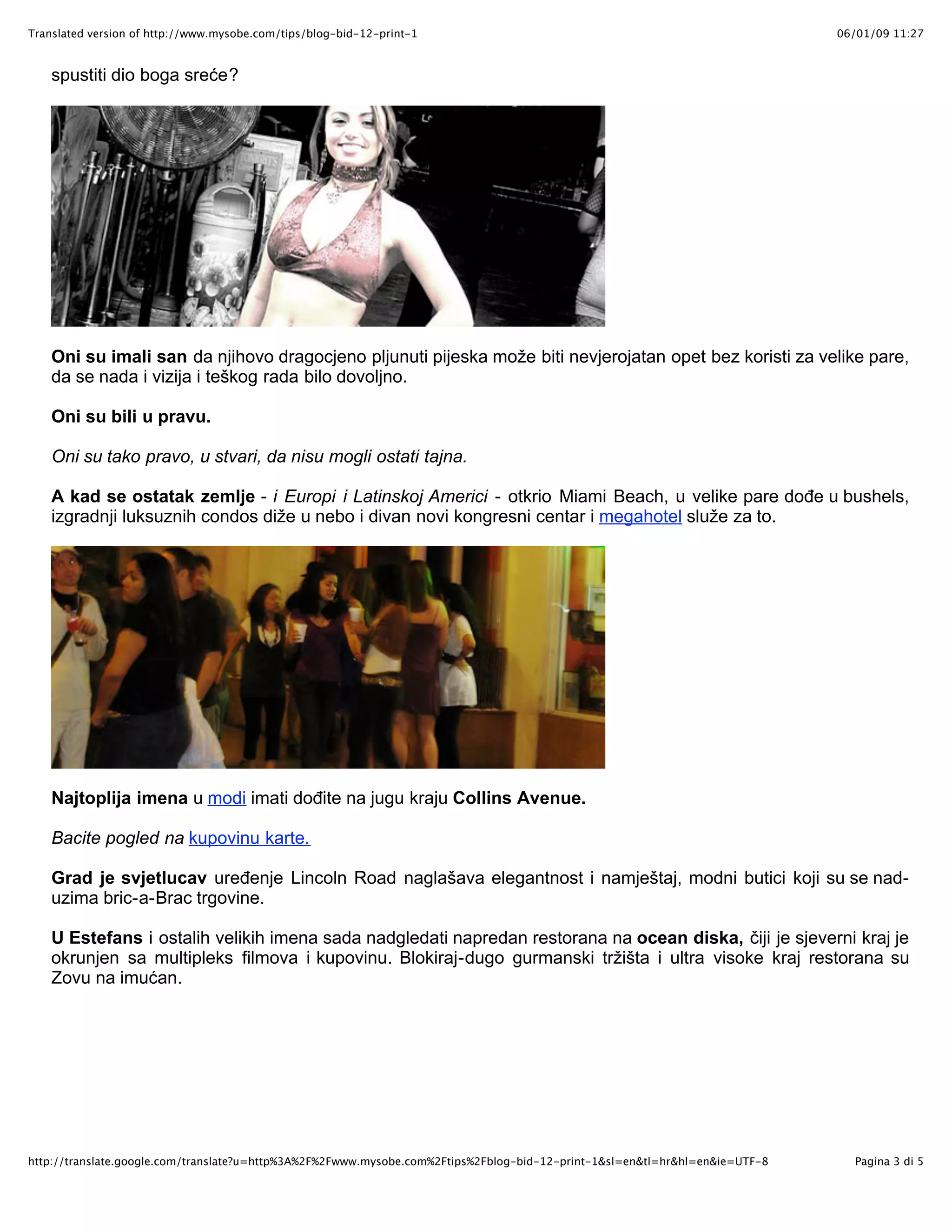 Spirit Miami Beach Croatian | PDF