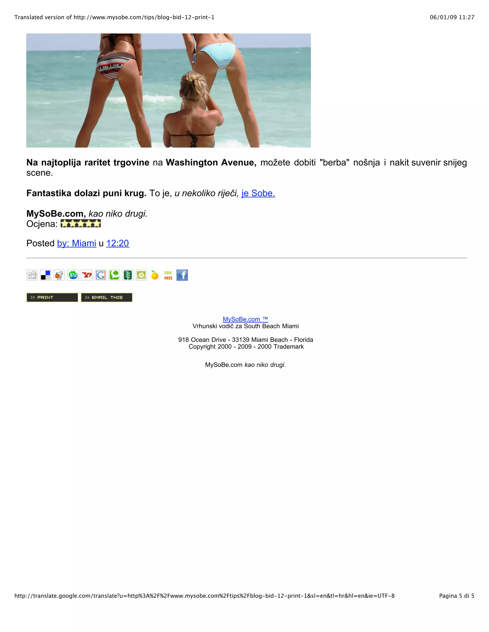 Spirit Miami Beach Croatian | PDF