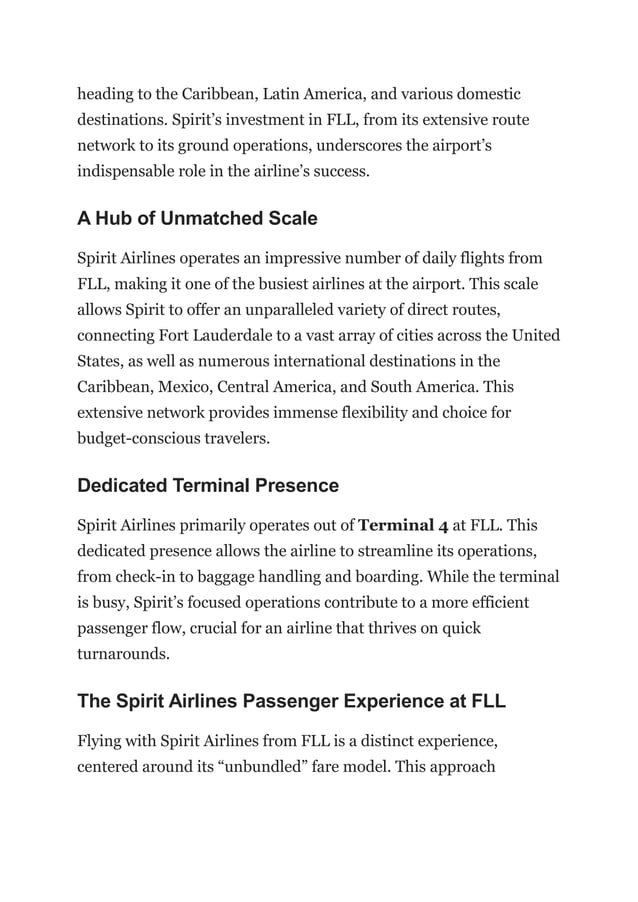 Spirit Airlines FLL Terminal +1–888–839–0502 | PDF