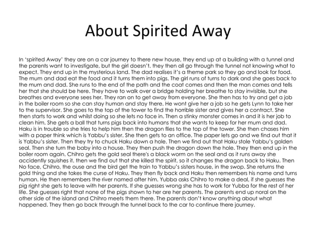 Spirited away | PPT