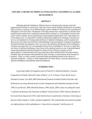 Spiritual Intelligence | PDF