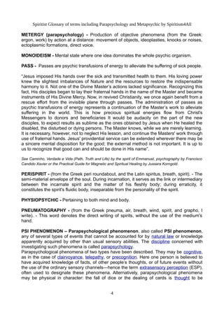 Spiritism4all - spiritist glossary - 1st edition | PDF