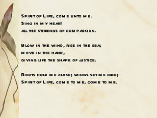 Spirit of life | PPS