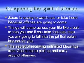 Spirit of offense | PPT